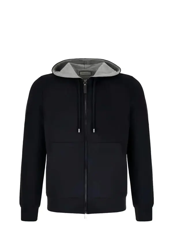Canali Zip-up Hoodie - Blue