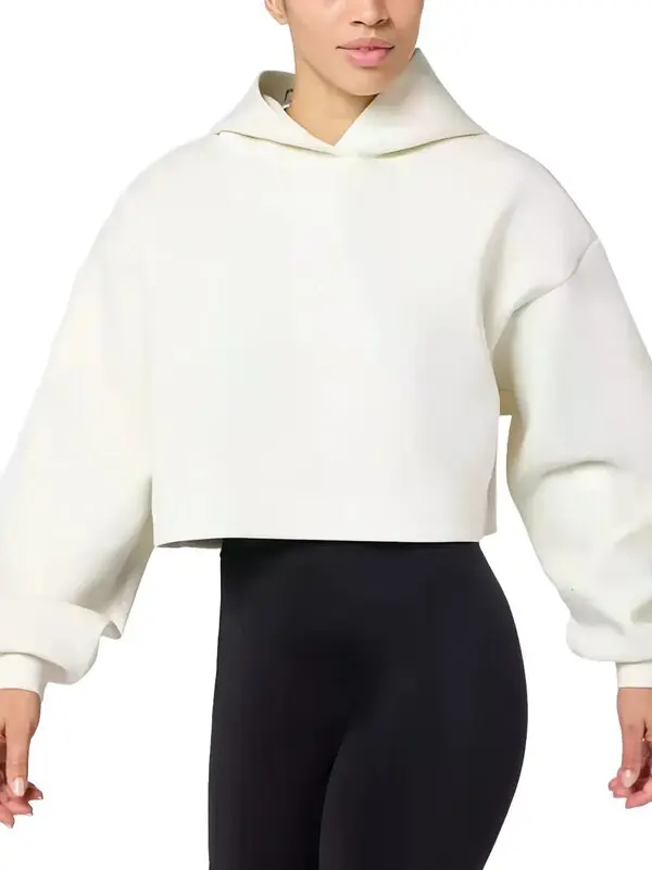 SQUATWOLF Balloon-sleeve Cropped Hoodie - Neutrals