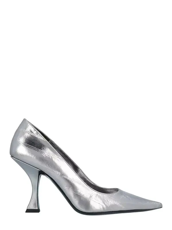 By Far 90mm Viva Pointed Pumps - Silver