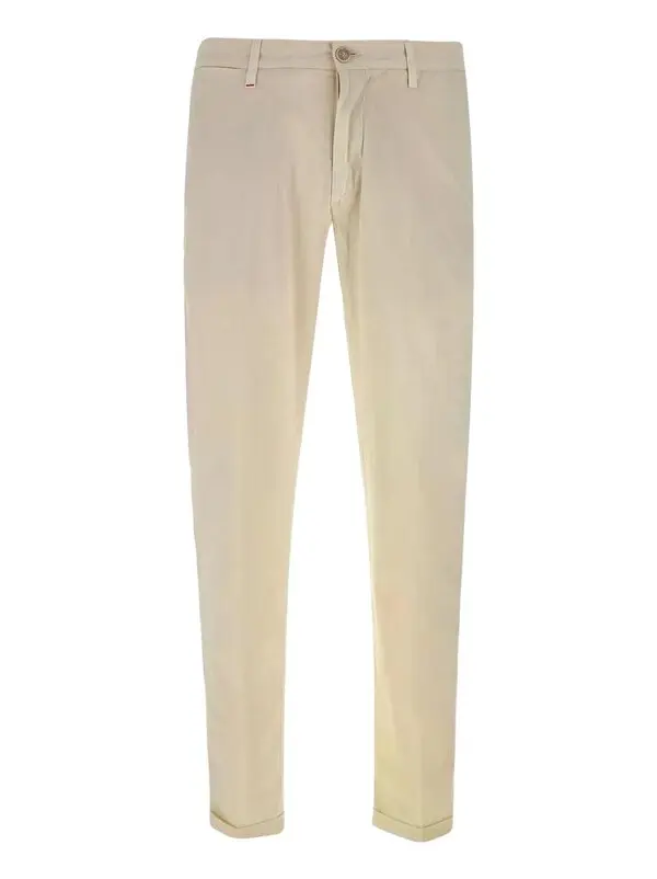 RE-HASH Trousers With Pockets And Button And Zip Closure - Neutrals