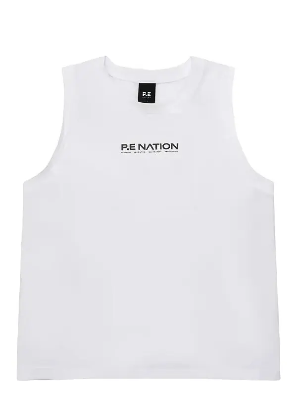 P.E Nation Shuffle Logo Tank Top - White