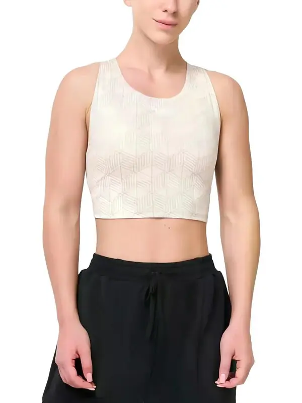 SQUATWOLF Brami Geometric-print Sports Bra - Grey