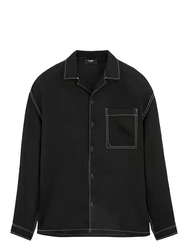 HOMIES MARBELLA Pocket-stitching Shirt - Black