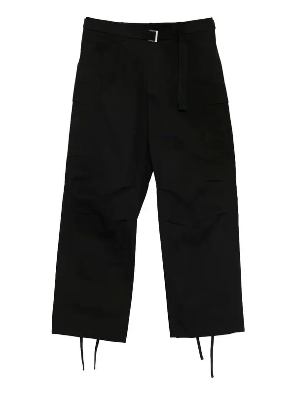 Sacai Belted Ripstop Cargo Trousers - Black