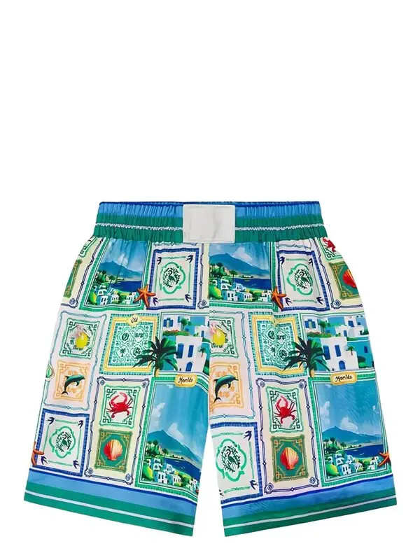 HOMIES MARBELLA Patterned Elasticated Shorts - Blue
