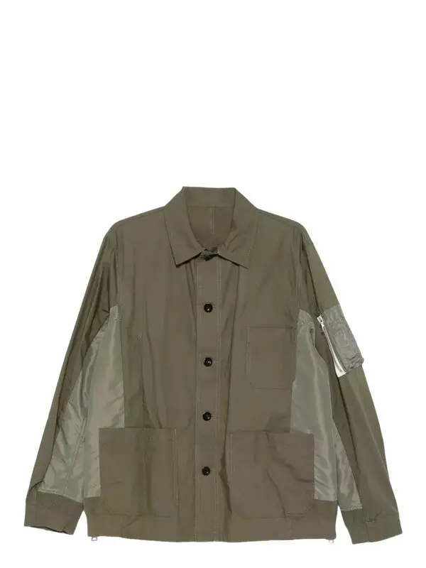 Sacai Button-down Jacket - Green