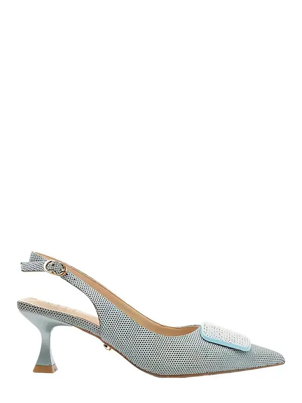 TWENTY FOURHAITCH 60mm Gemelli Buckle Strap Pumps - Blue