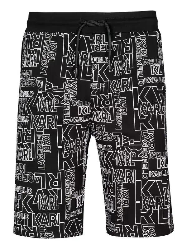 Karl Lagerfeld Logo Sweat Shorts - Black