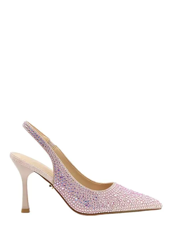 TWENTY FOURHAITCH Embellished Slingback Pumps - Pink