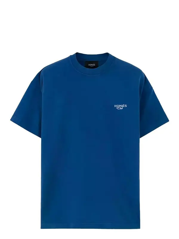HOMIES MARBELLA Club Crew-neck Logo T-shirt - Blue