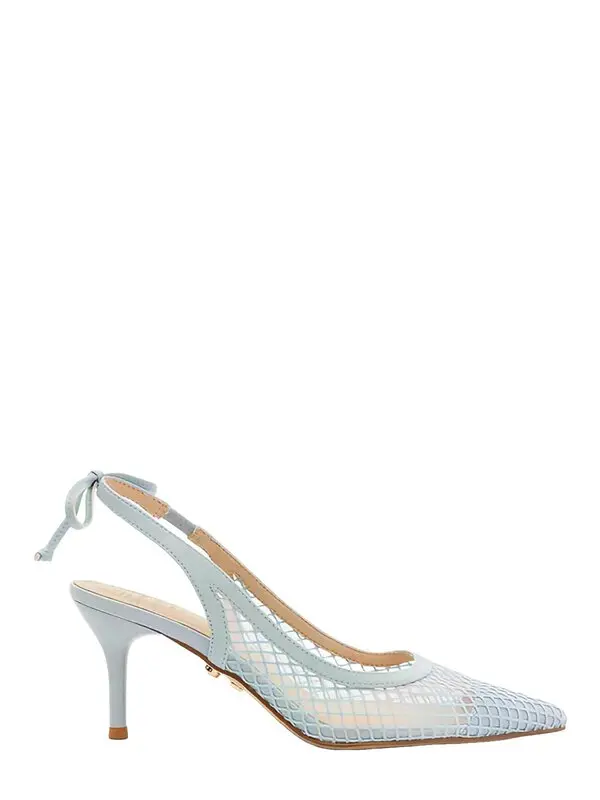 TWENTY FOURHAITCH Net Dallas Stiletto Pumps - Blue