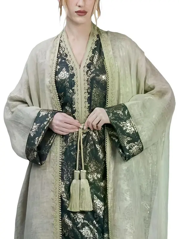 MOONLIGHT CONCEPT Floral Print Long-sleeve Coat And Dress Set - Green