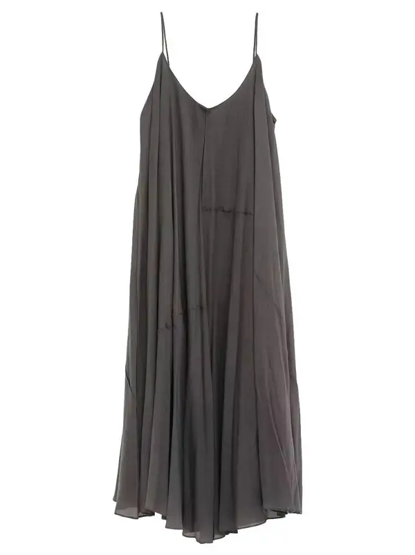 LAUREN MANOOGIAN Pleated Midi Dress - Grey
