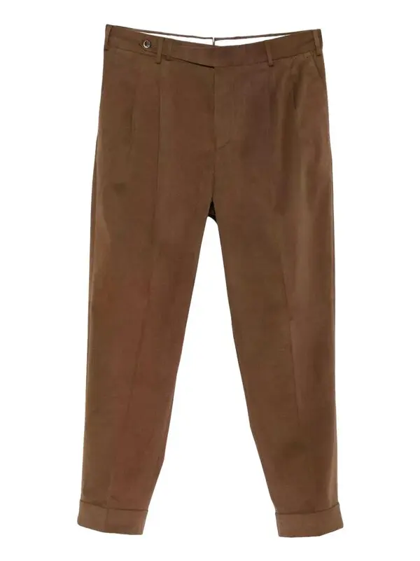 PT TORINO Straight-leg Tailored Trousers - Brown