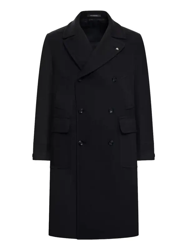 Tagliatore Double-breasted Wool Coat - Black