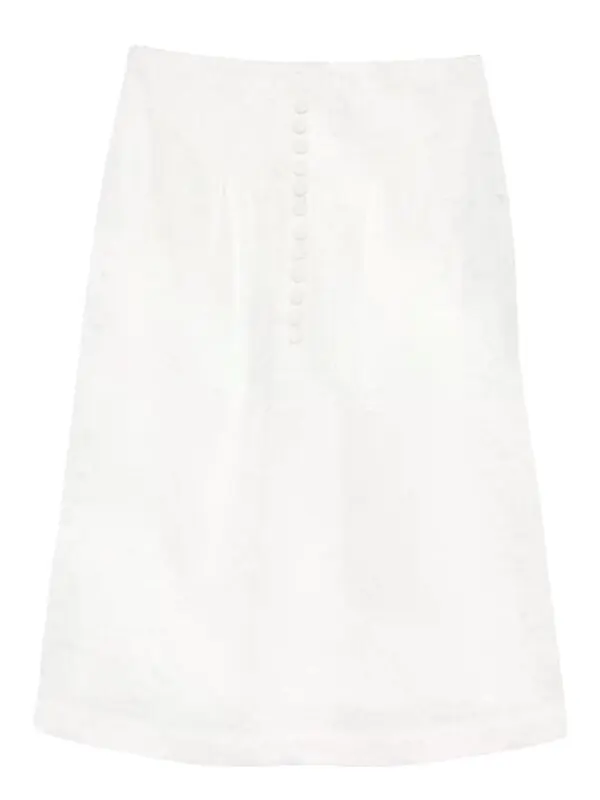 SHUSHU/TONG Floral-lace Midi Skirt - White