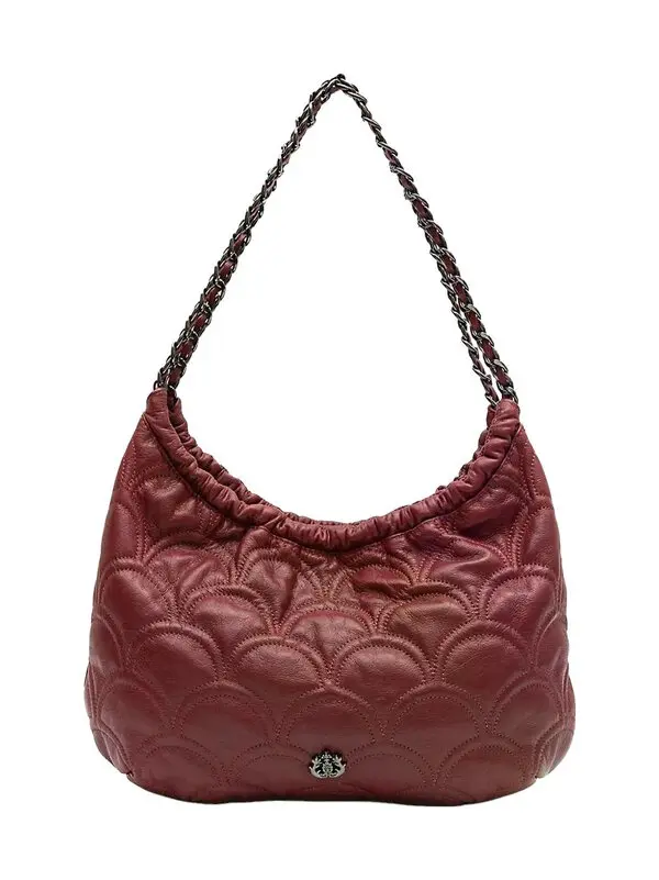 ISLA Quilted Chain Shoulder Bag - Red
