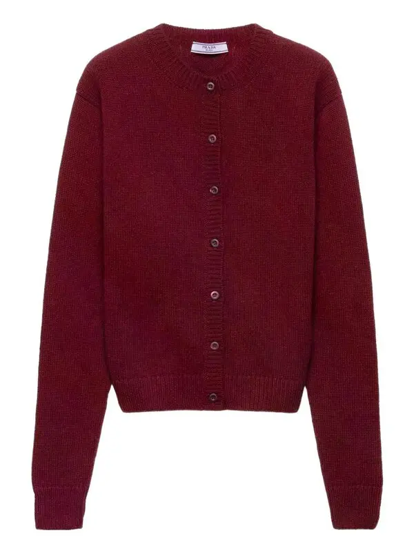 Prada Cashmere Button-down Cardigan - Red