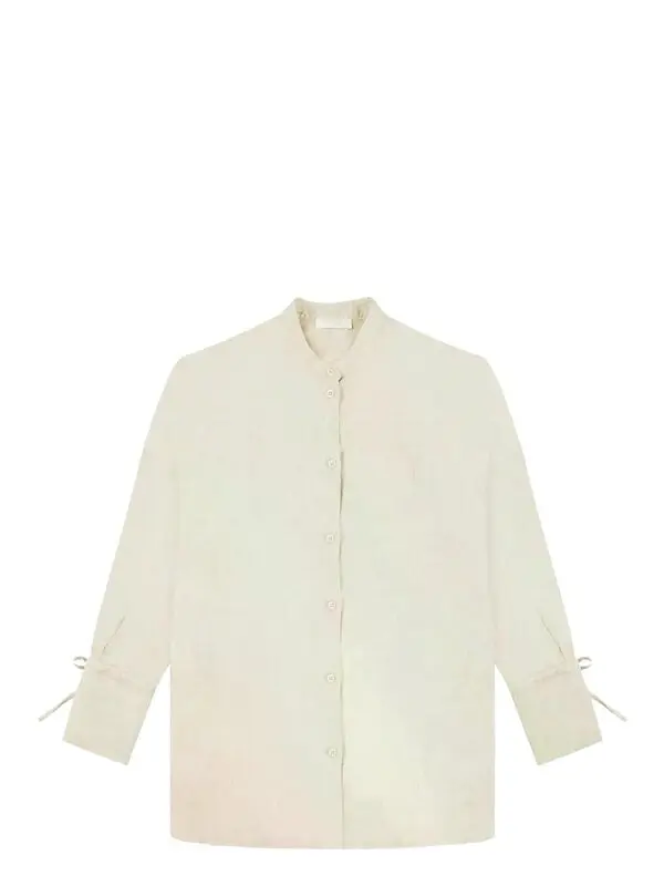 GLANSHIRT Tie-cuff Linen Shirt - Neutrals