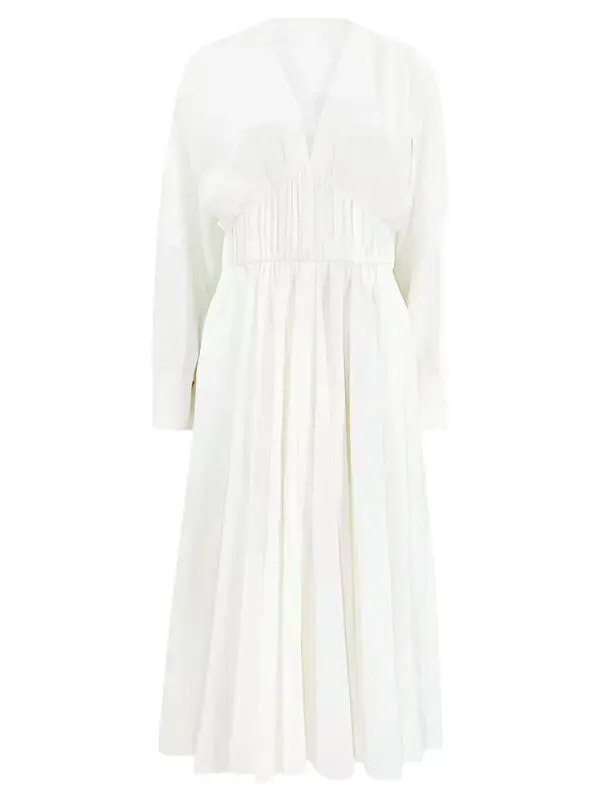 Alexis Viro V-neck Gathered Midi Dress - White