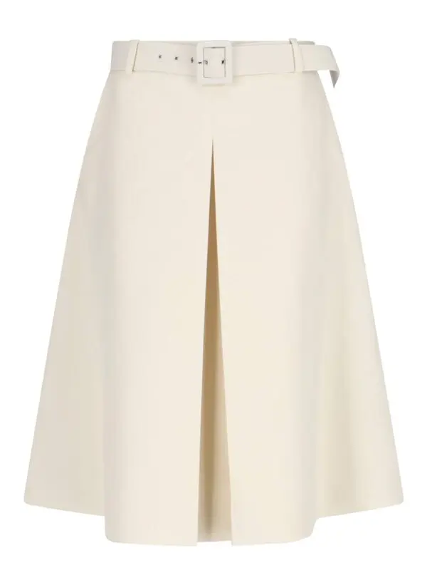 Marni Flared Midi Skirt - Cream