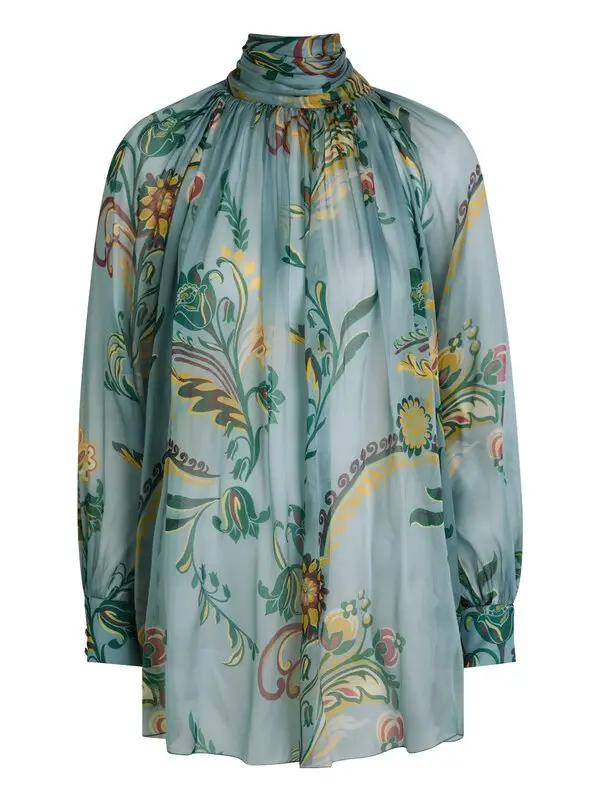 Etro Scarf-effect Silk Blouse - Multi Print