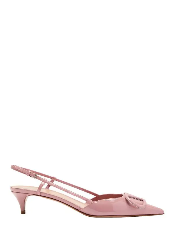 Valentino Garavani Vlogo 40 Patent Leather Slingback Pumps - Rose