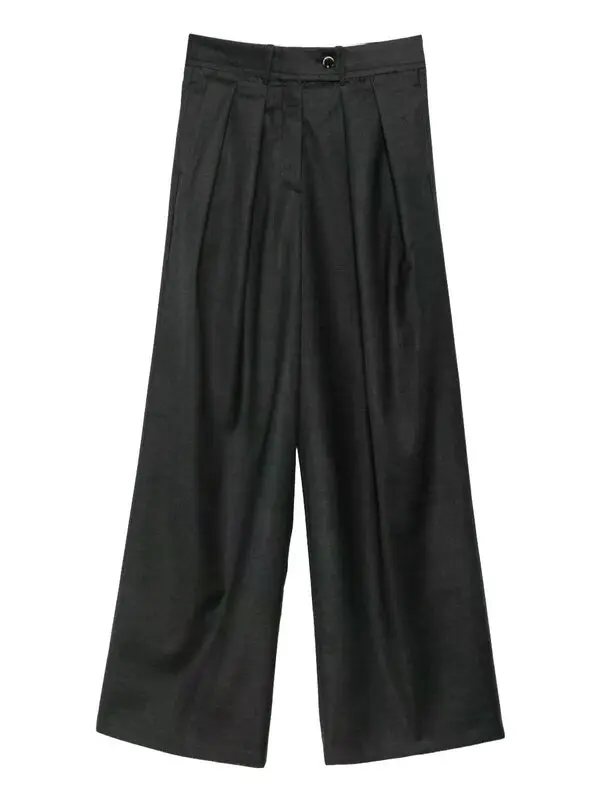 NINE:INTHE:MORNING Pleated Wide-leg Trousers - Grey
