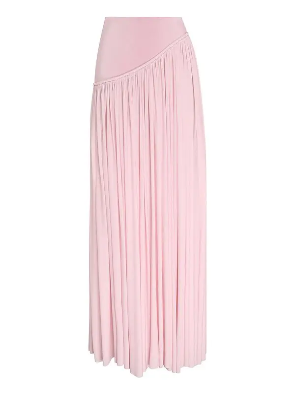 Zimmermann Alchemy Gathered Jersey Maxi Skirt - Light Pink