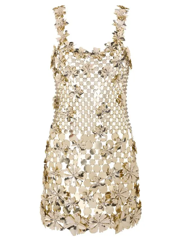 Rabanne Chainmail Mini Dress - Gold