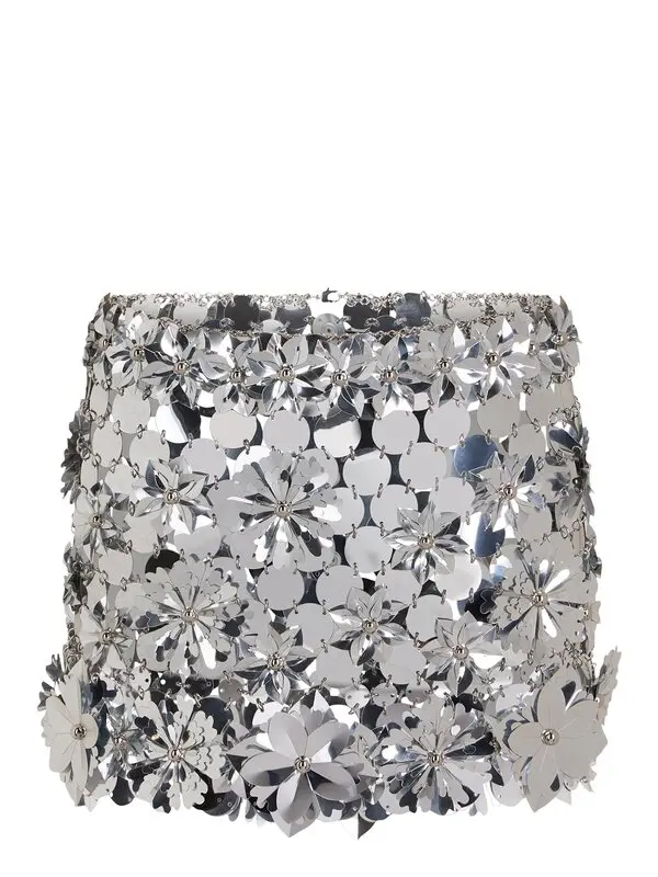 Rabanne Metallic Chainmail Skirt - Silver