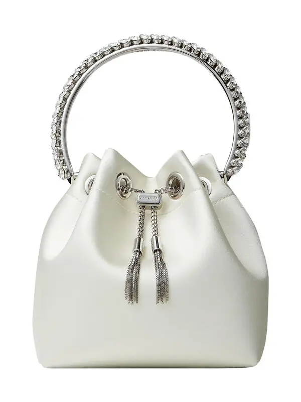 JIMMY CHOO Bon Bon Top Handle Bag - White