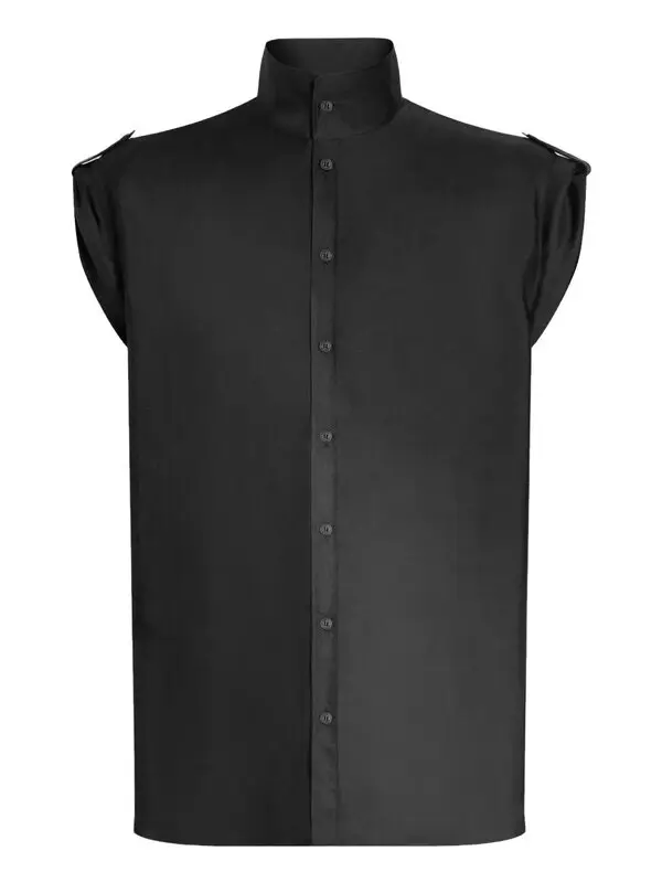 Dolce & Gabbana Shoulder-button Short-sleeved Shirt - Black