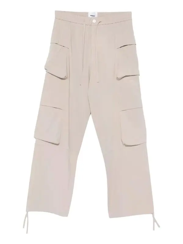 BONSAI Drawstring-waist Cargo Trousers - Neutrals