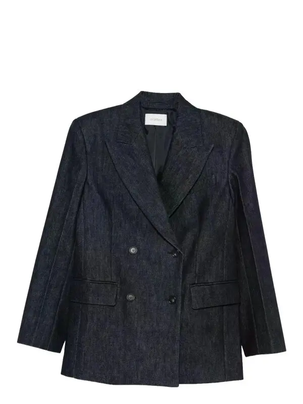 Sportmax Double-breasted Denim Blazer - Blue