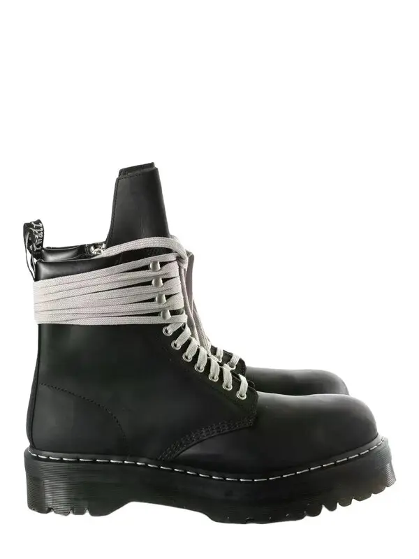 DR. MARTENS X RICK OWENS Quad Sole Steel Toe Boots - Black