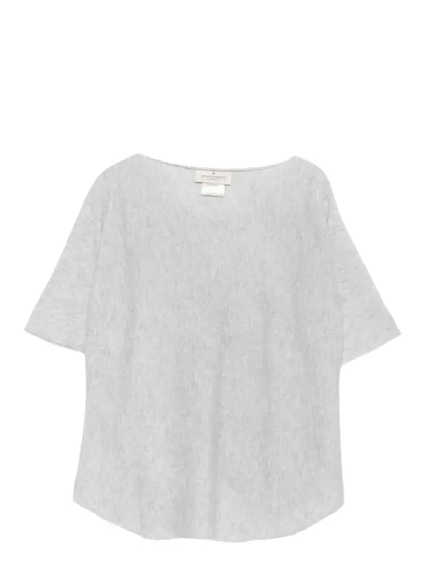 Bruno Manetti Boat-neck Knitted Top - Grey