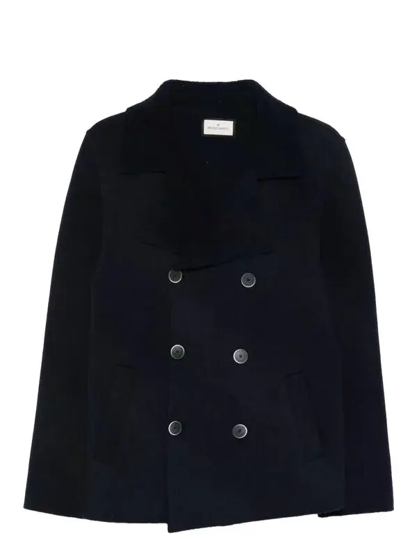 Bruno Manetti Double-breasted Pea Coat - Blue