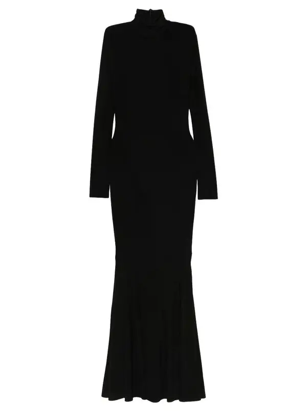 Norma Kamali Long-sleeve Maxi Dress - Black