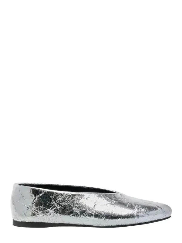 Proenza Schouler Crinkled Ballet Flats - Silver