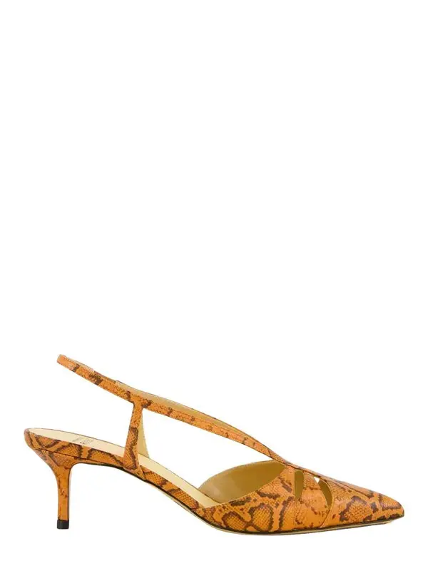 FRANCESCO RUSSO Kitten-heel Slingback Pumps - Brown
