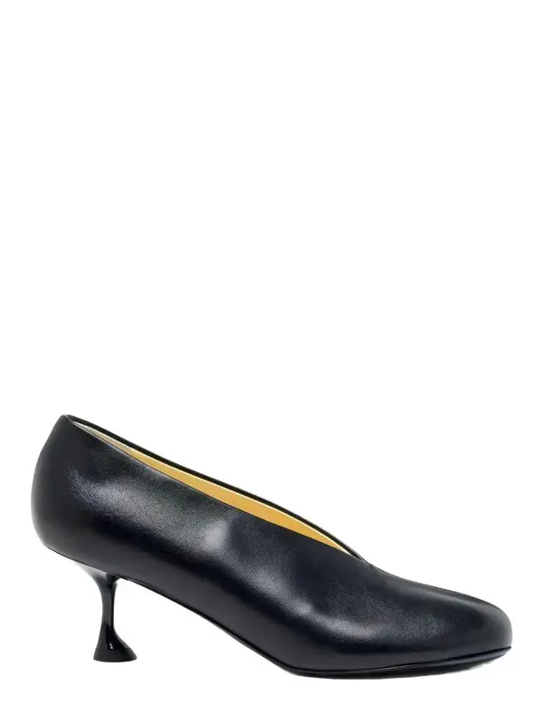 Proenza Schouler Leather Kitten Heel Pumps - Black