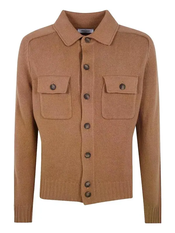 GRAN SASSO Long Sleeve Cardigan - Brown