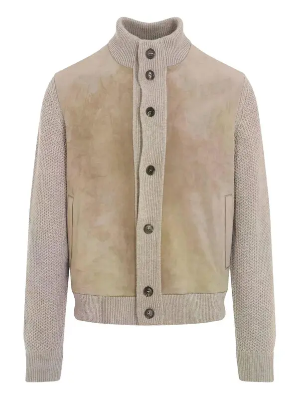Zegna Paneled Cardigan - Neutrals