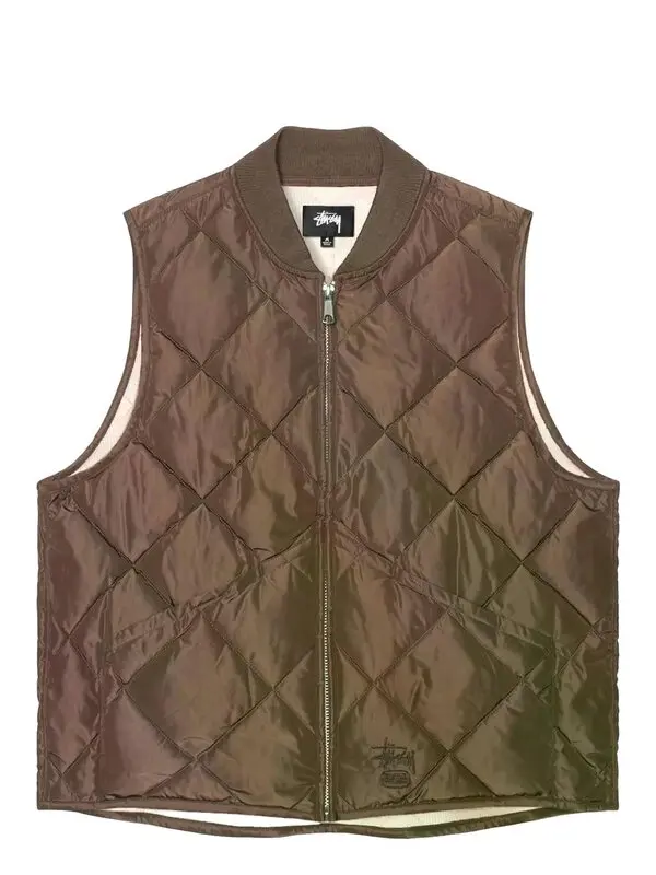 StÜssy Quilted Gilet - Brown
