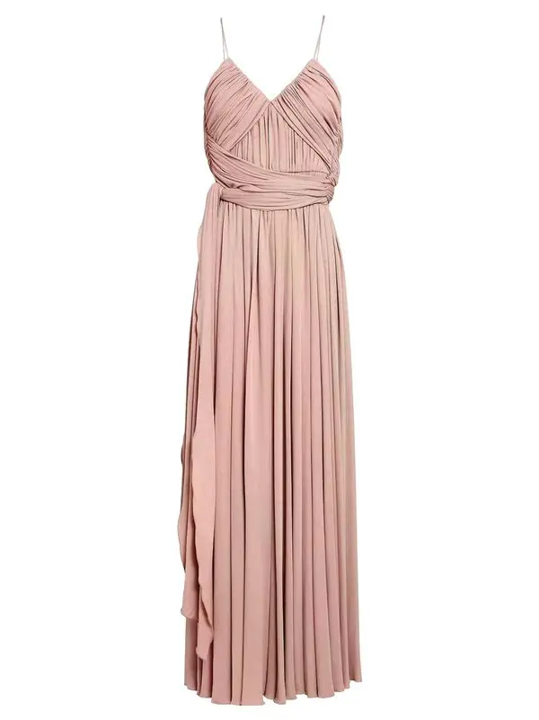 Giambattista Valli Pleated Spaghetti-strap Maxi Dress - Pink