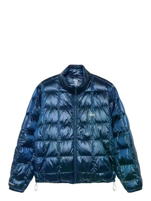 StÜssy Logo-detail Quilted Jacket - Blue