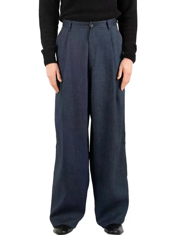 SOCIETE ANONYME St Andrew Pleat-detail Trousers - Blue