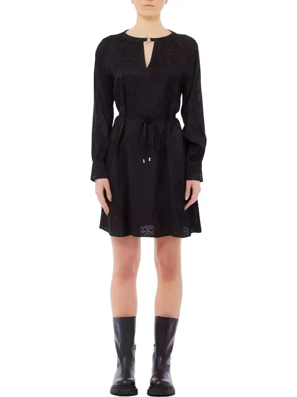 Liu Jo Keyhole Tie Mini Dress - Black