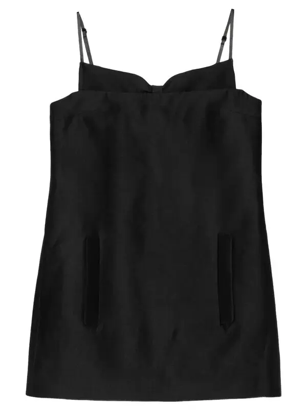SHUSHU/TONG Sweetheart-neck Mini Dress - Black